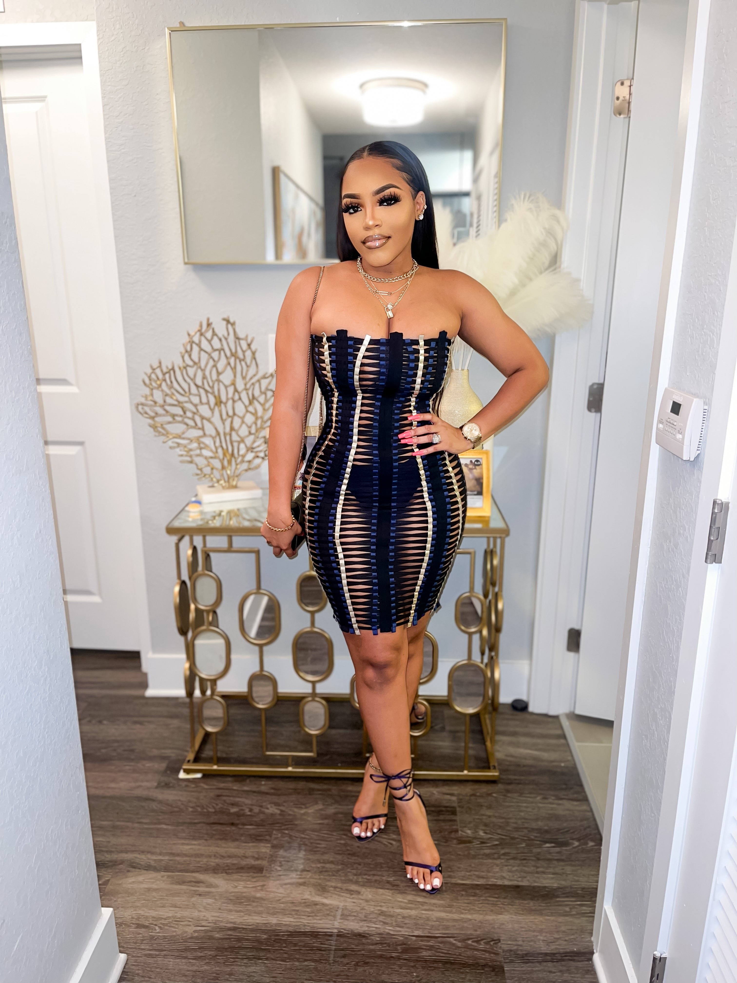 Black Bandage Net Dress – Bukuri Brand