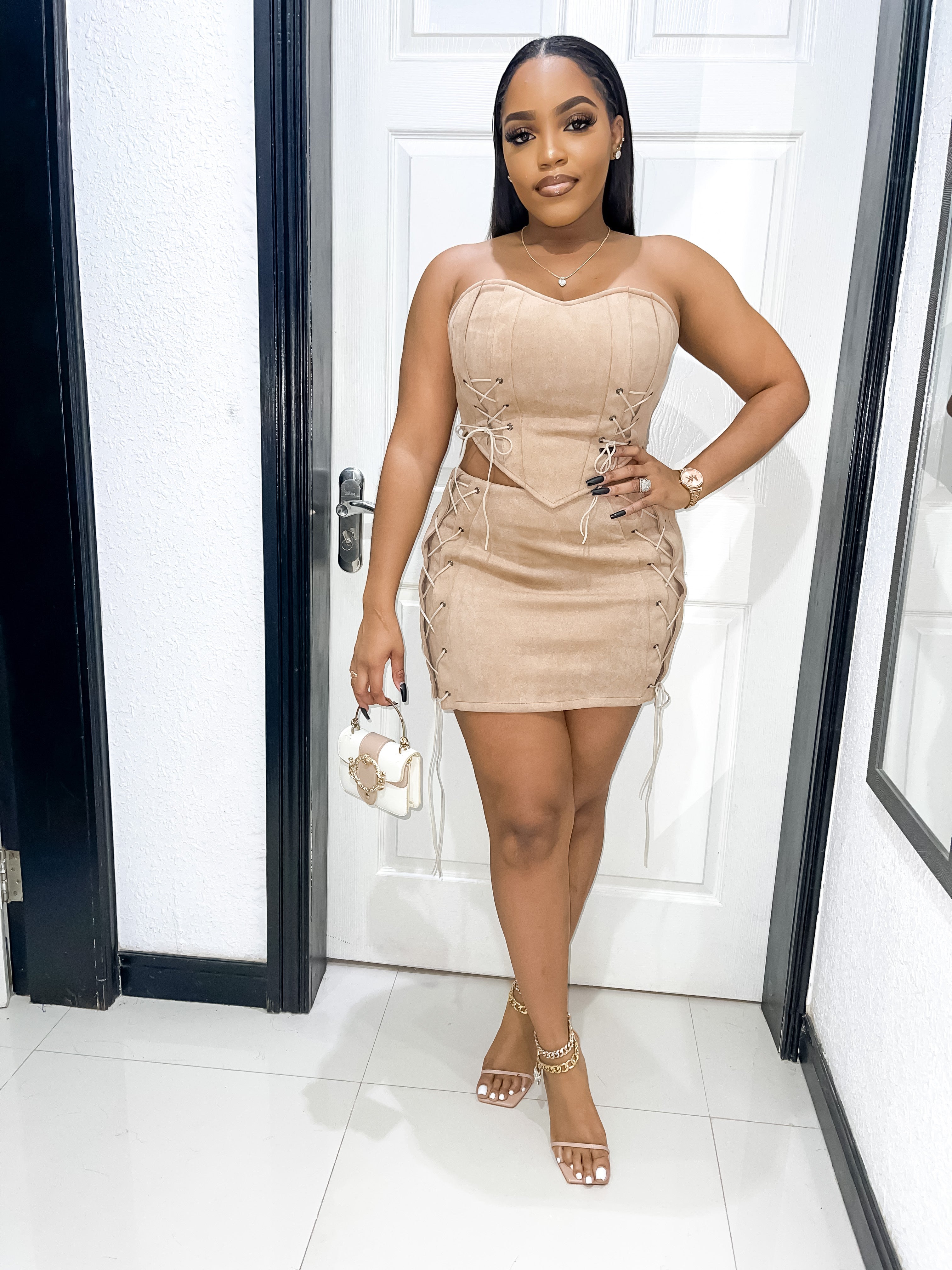 Heart Suede Skirt Set – Bukuri Brand